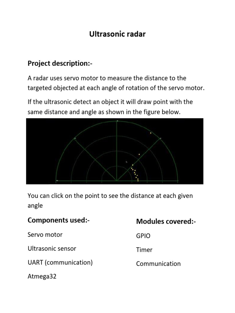 Ultrasonic Radar | PDF