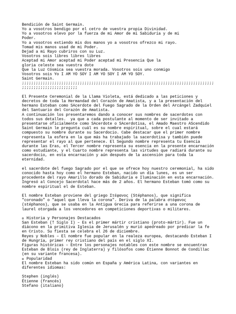 Ceremonial Del Rayo Violeta Presentacion Esteban | PDF | Vaishnavismo ...