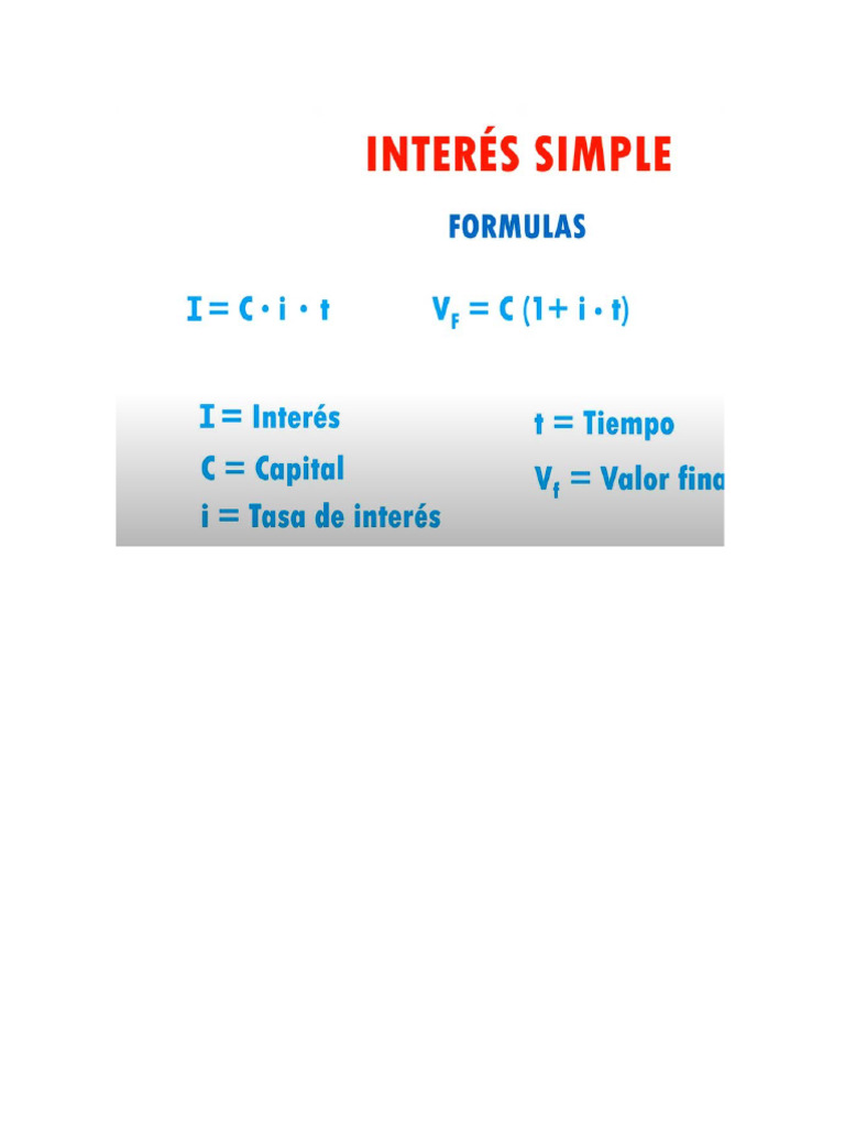 Formulas Interes Simple | PDF