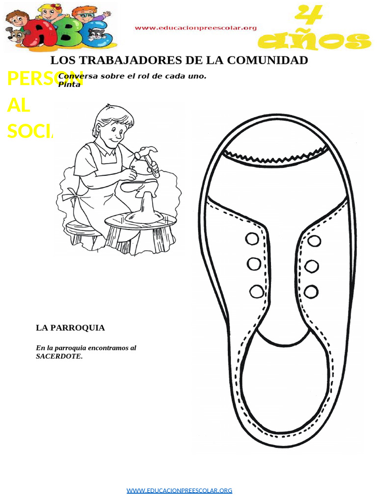 Fichas-de-Trabajadores-de-La-Comunidad-Para-Niños-de-4-Años | PDF