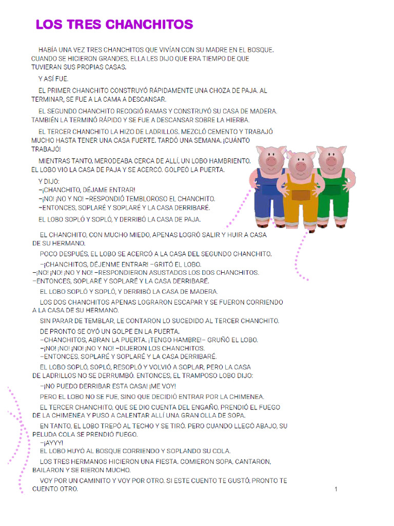 Los Tres Chanchitos | PDF