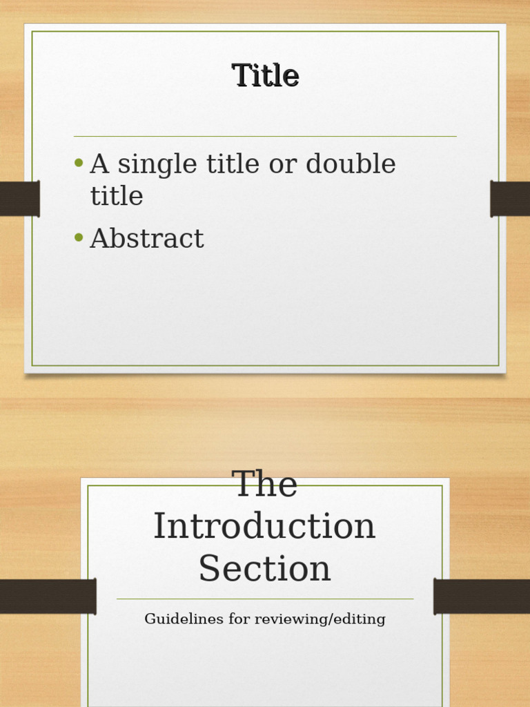 Capstone - Guidelines For Editing The Introduction Section | PDF