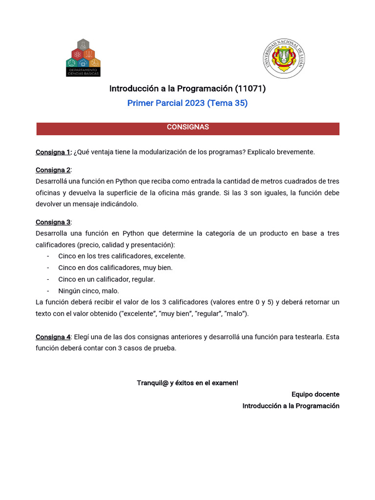 2023_1_Parcial_IntroProg | PDF