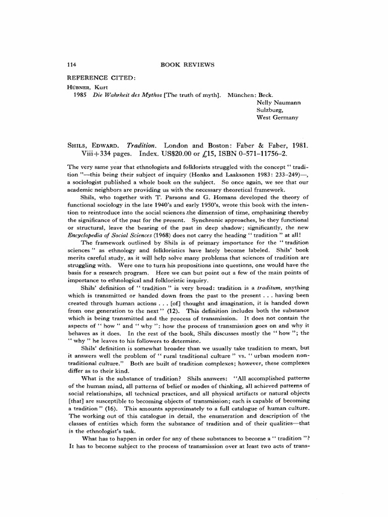 Understanding Tradition in Social Sciences | PDF | Traditions | Liberal ...