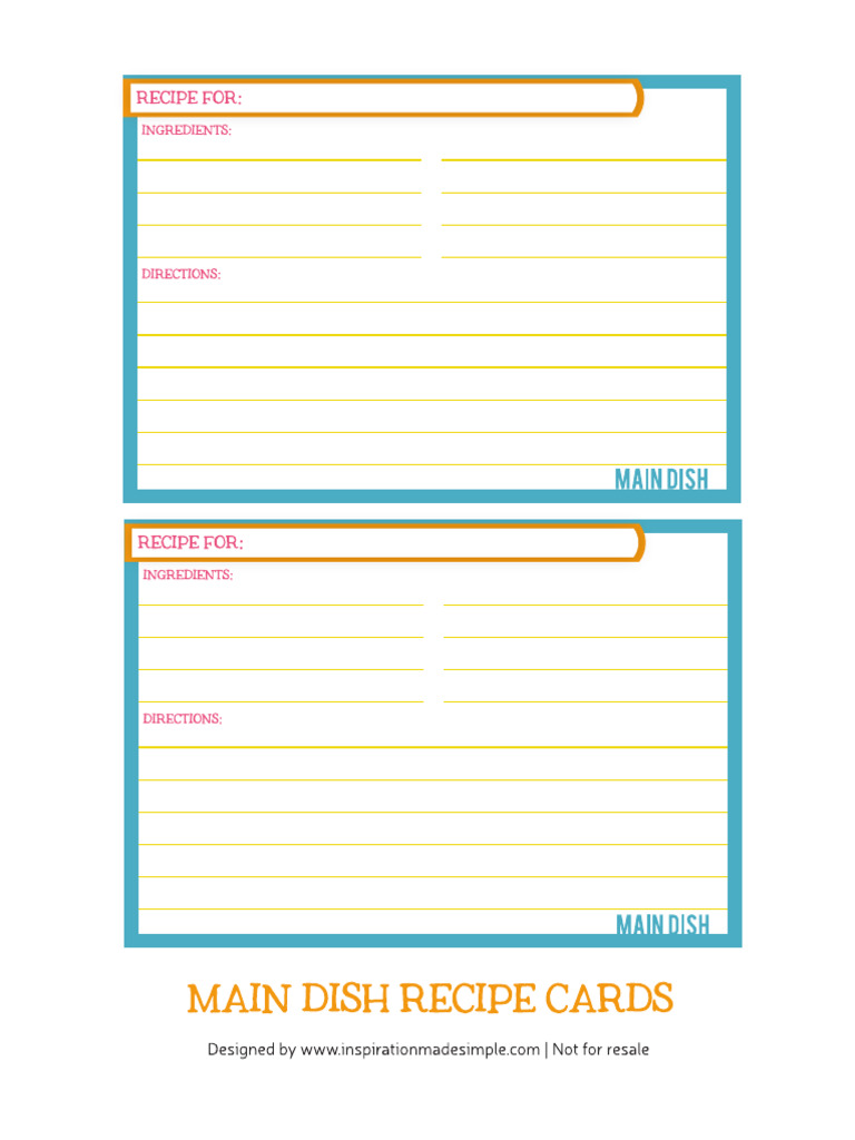 Kid Chef Recipe Cards | PDF