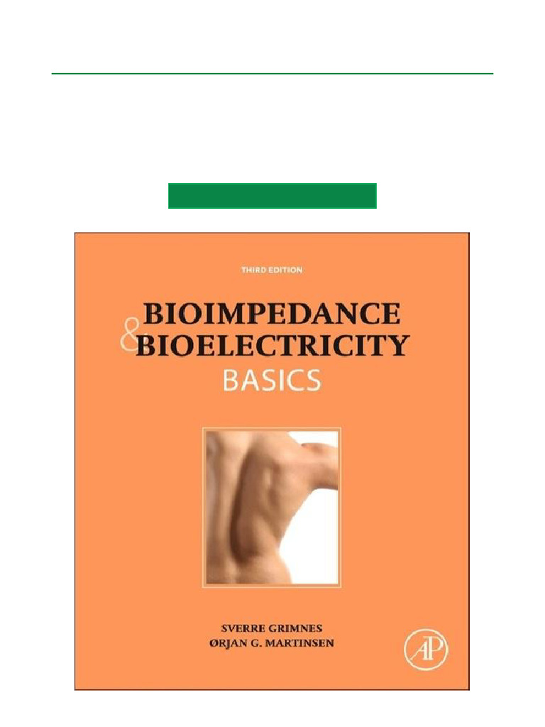 Research Bioimpedance and Bioelectricity Basics, 3rd Edition PDF DOCX Download | PDF