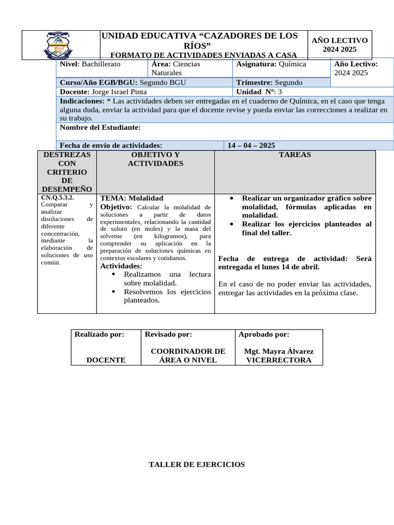 Segundo BGU | PDF | Concentración | Química analítica