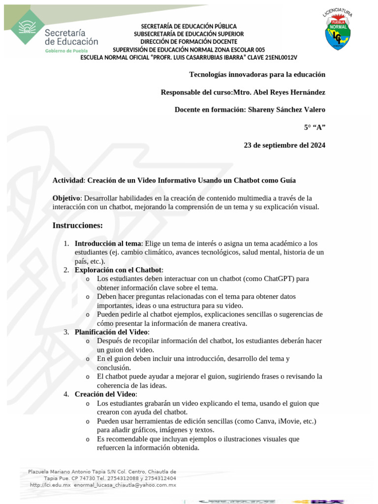 Actividad de Chat | PDF | Aprendizaje | Comunicación humana