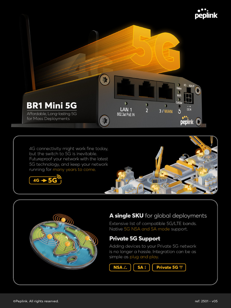 Peplink Max br1 Mini 5g Datasheet | PDF | Wi Fi | Wide Area Network