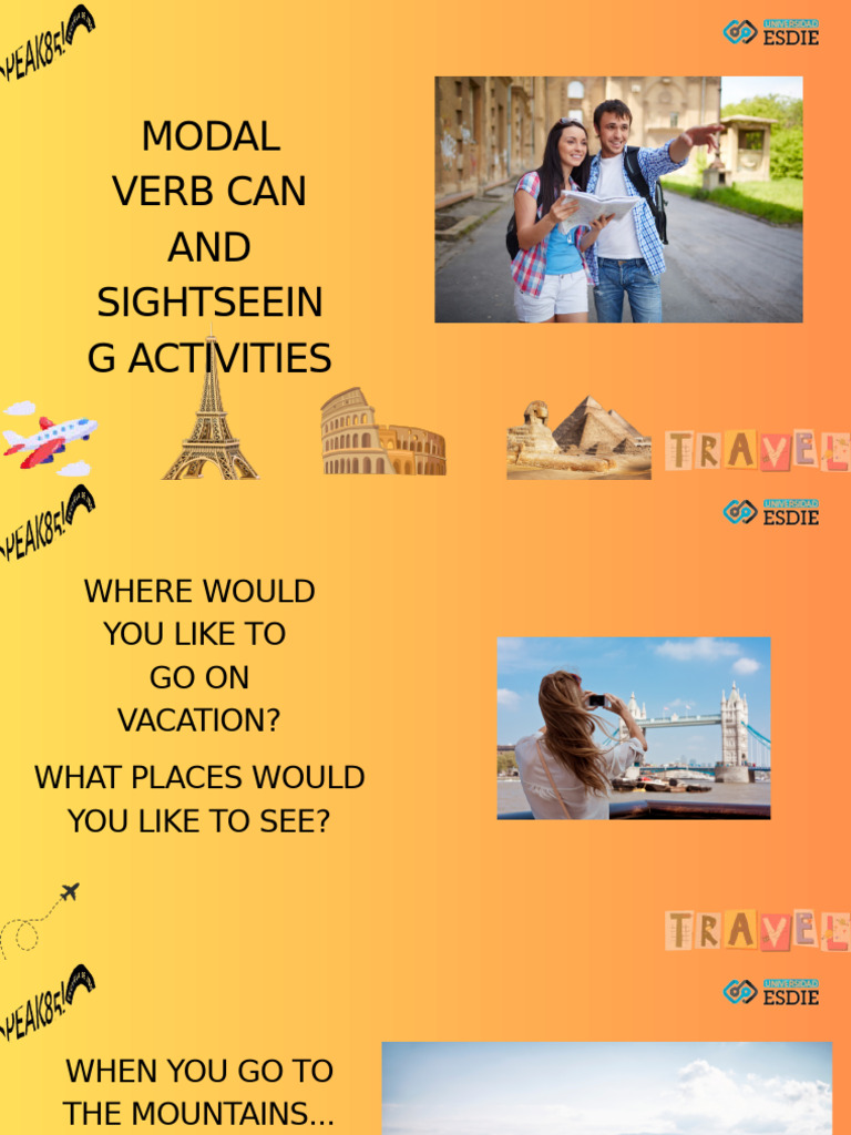 Modal Verb CAN and Sightseeing Activities | PDF