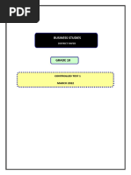 G10 Business Studies Term 4 November Exam Question Paper 1 | PDF | Question | Plagiarism