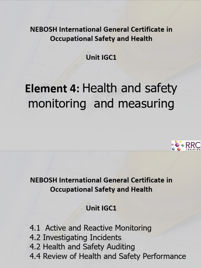 Measuring, Monitoring and Audit | PDF | Audit | Occupational Safety And Health