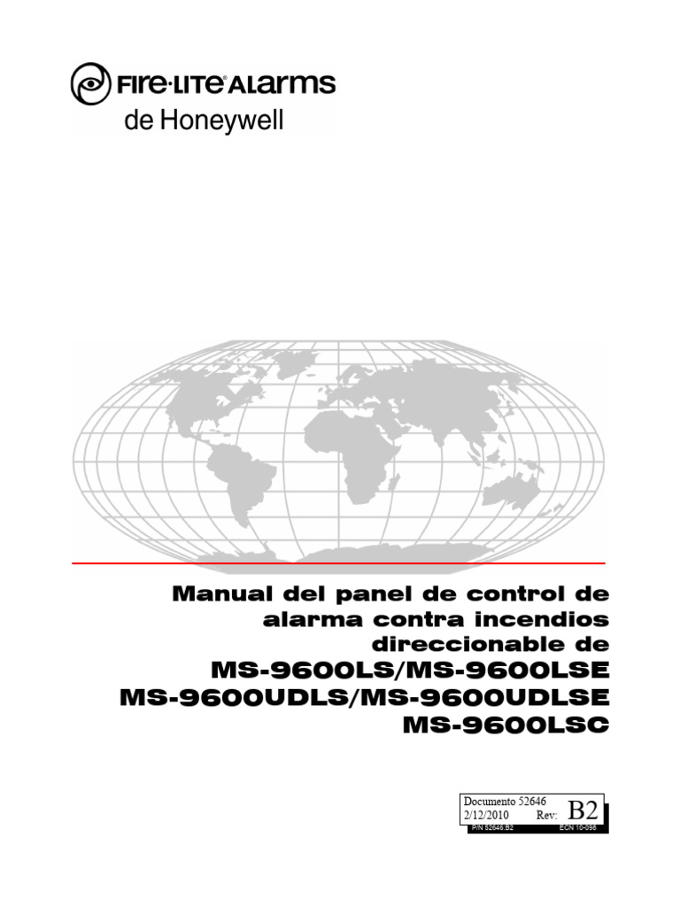 MS-9600LS (E) - MS-9600UDLS (E) Manual Del Panel de Control de Alarma Contra Incendios ...