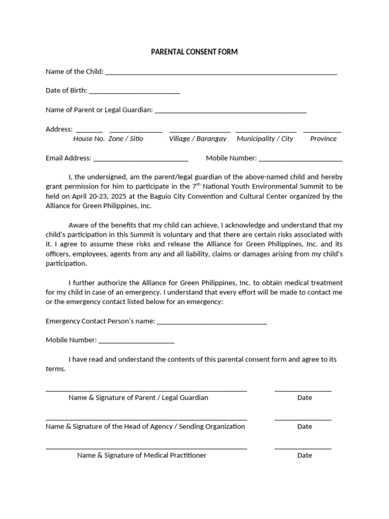 Parental Consent Form | PDF