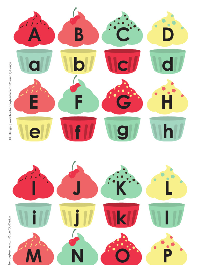 CupcakeABCmatchuppercaseandlowercaseletters 1 | PDF