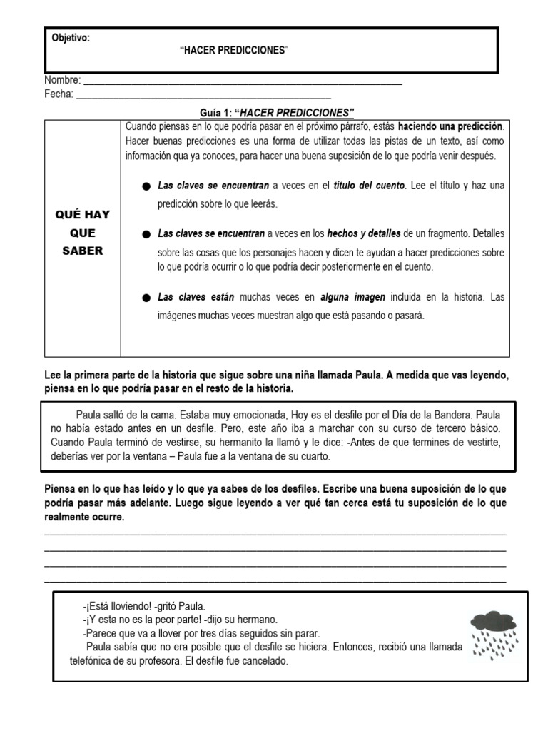 Guía N°1 Hacer Predicciones | PDF