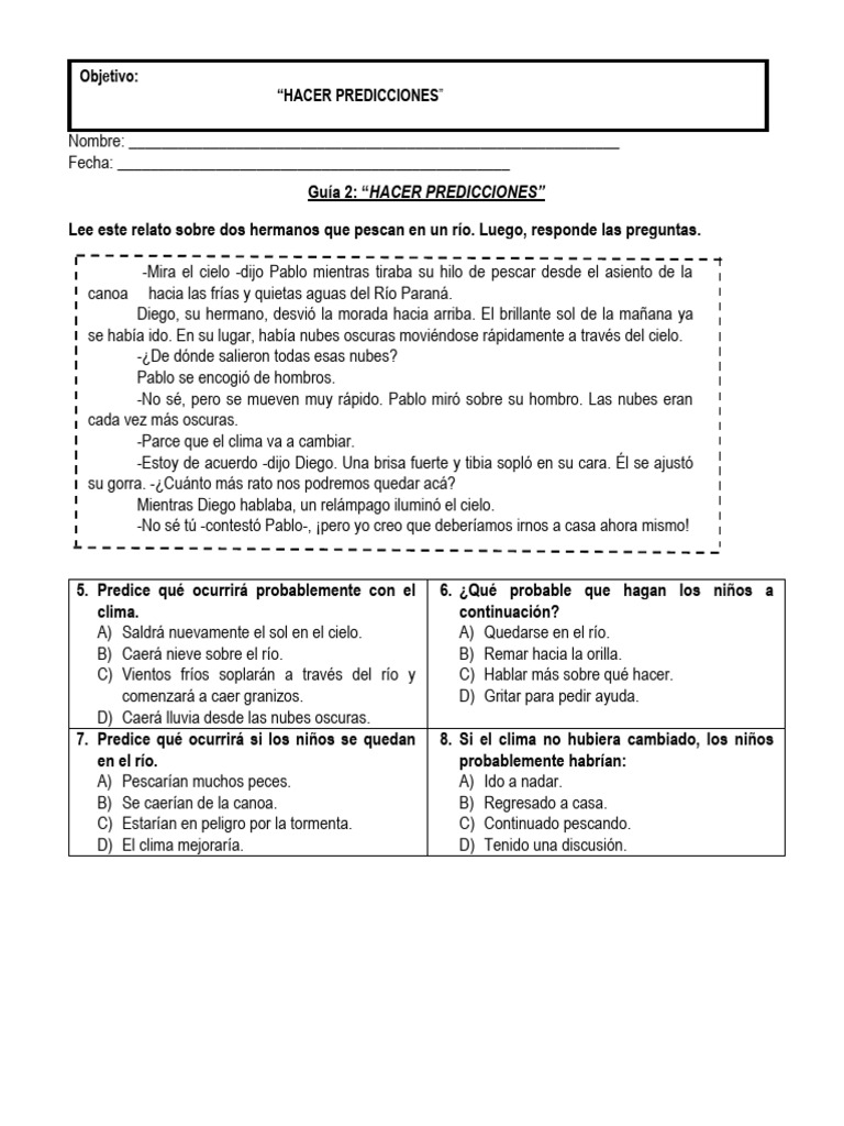 Guía N°2 Hacer Predicciones | PDF