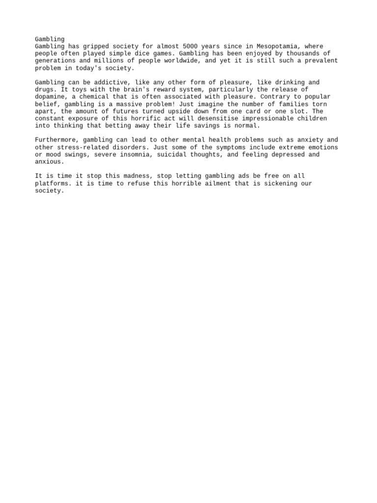 Gambling | PDF