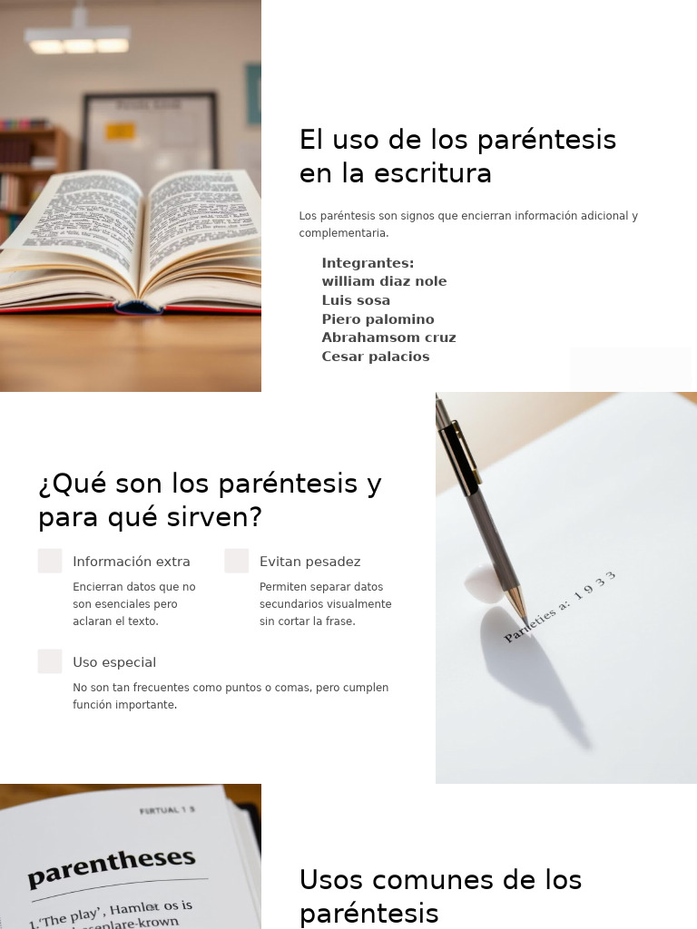 El Uso de Los Parentesis en La Escritura | PDF
