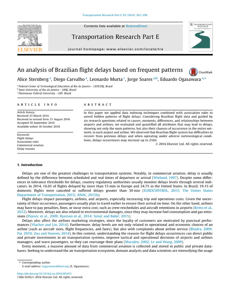 An Analysis of Brazilian Flight Delays Based On Frequent Patterns | PDF ...