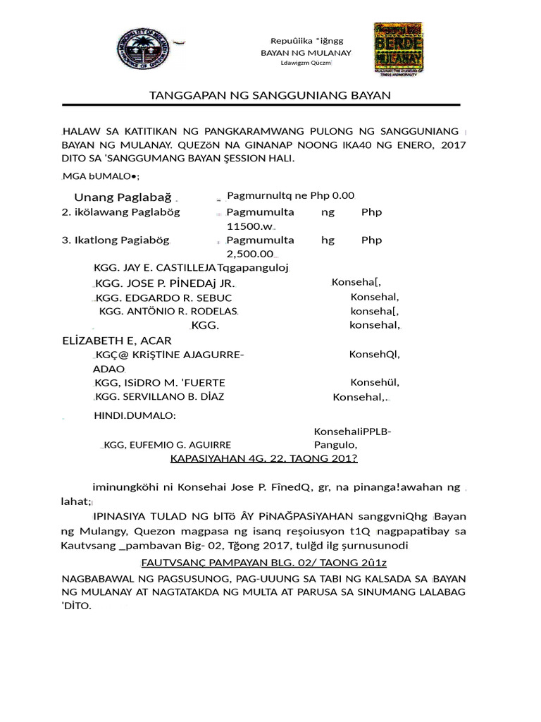 Resolution in Barangay | PDF
