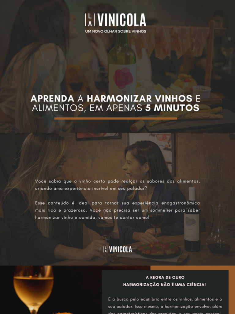 Aprenda A Harmonizar Vinhos E Alimentos Em Apenas 5 Minutos Pdf