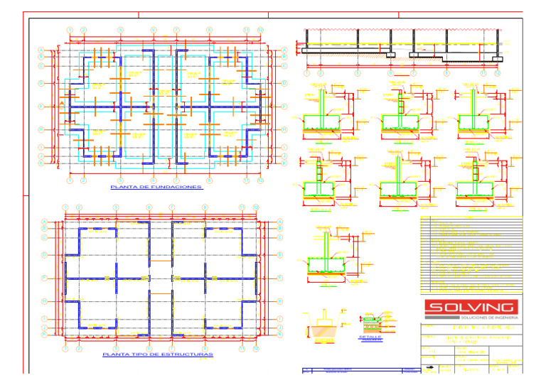 PL-20419-1de6 - G - PLANTA DE ESTRUCTURAS Y FUNDACIONES (1) - Layout1 | PDF