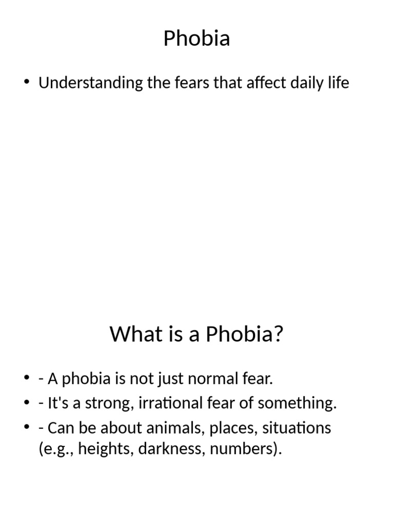 Phobia Presentation | PDF