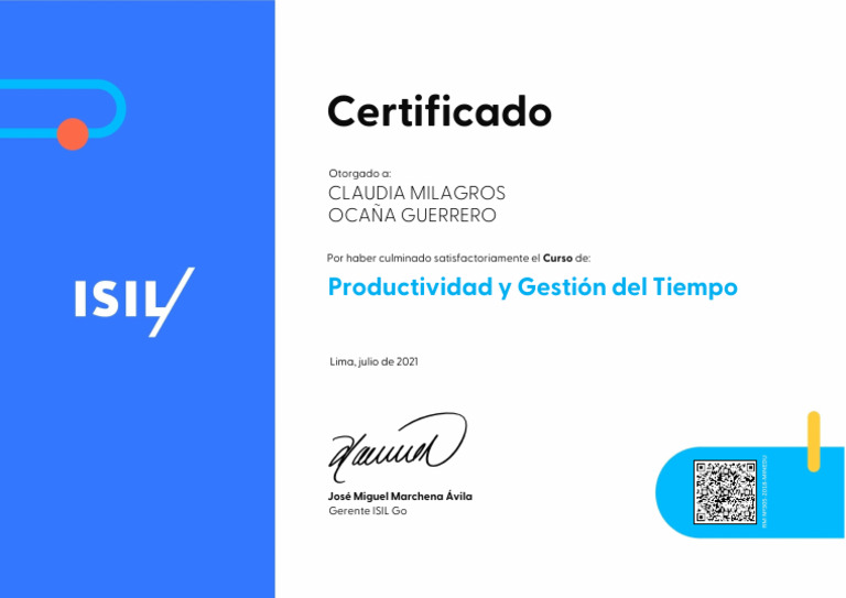 CERTIFICADO ISIL PDF | PDF