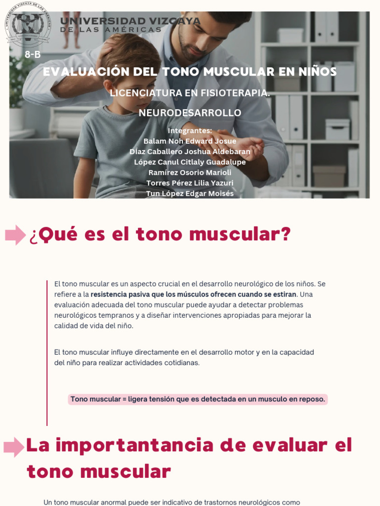 Evaluación del Tono Muscular Infantil | PDF | Músculo | Contracción ...