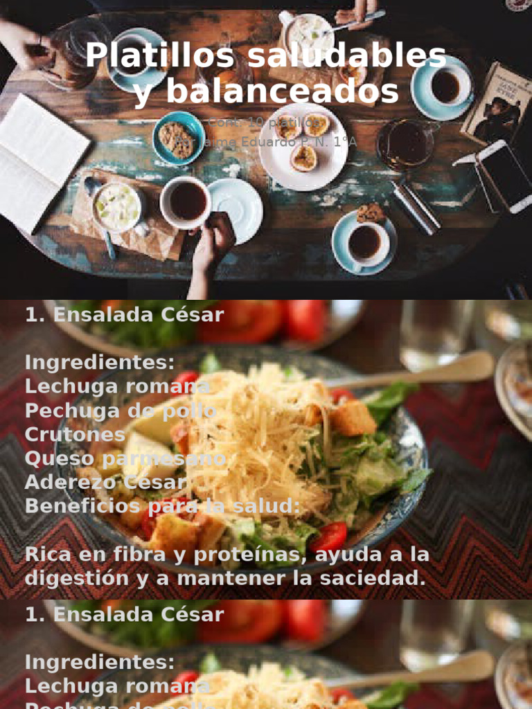 Platillos Saludables y Balanceados | PDF