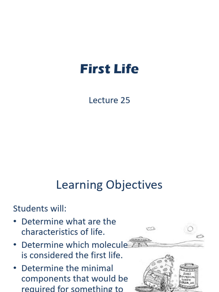 Characteristics of First Life Explained | PDF | Life | Abiogenesis