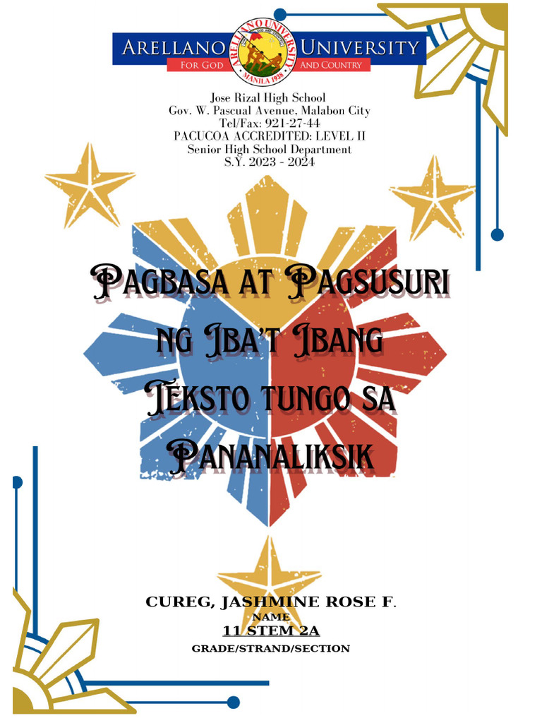 Pagbasa Front Page | PDF