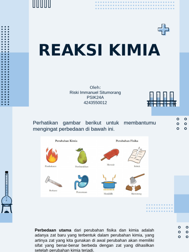 Bahan Ajar Reaksi Kimia | PDF