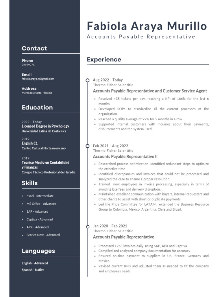 Accounts Payable Expert Profile | PDF | Accounts Payable | Business