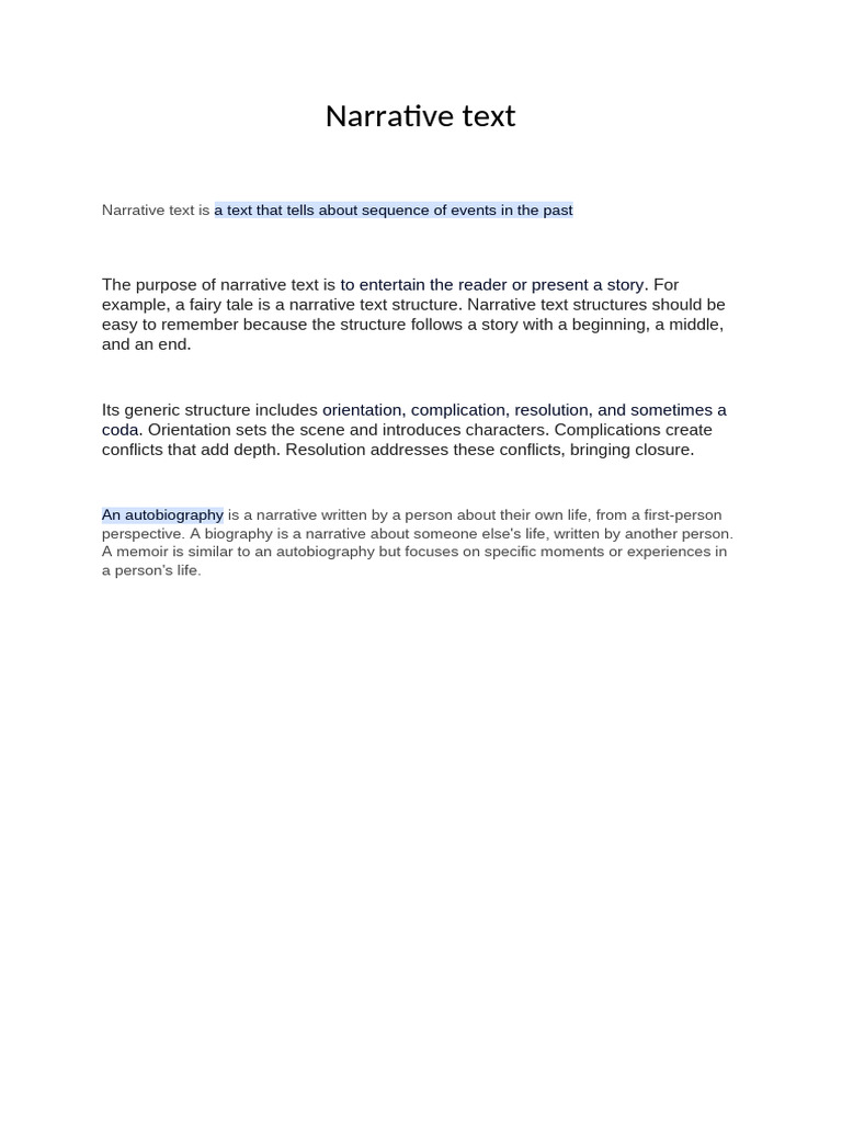 Narrative Text | PDF