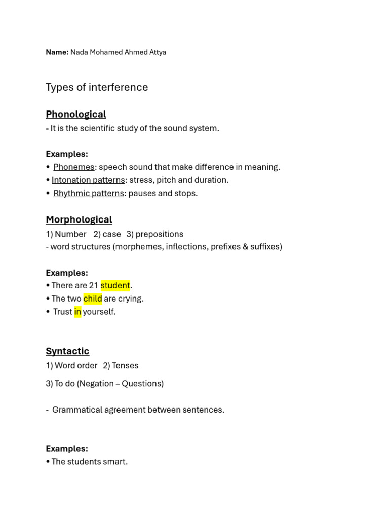 Types of Interference Assignment (B) | PDF