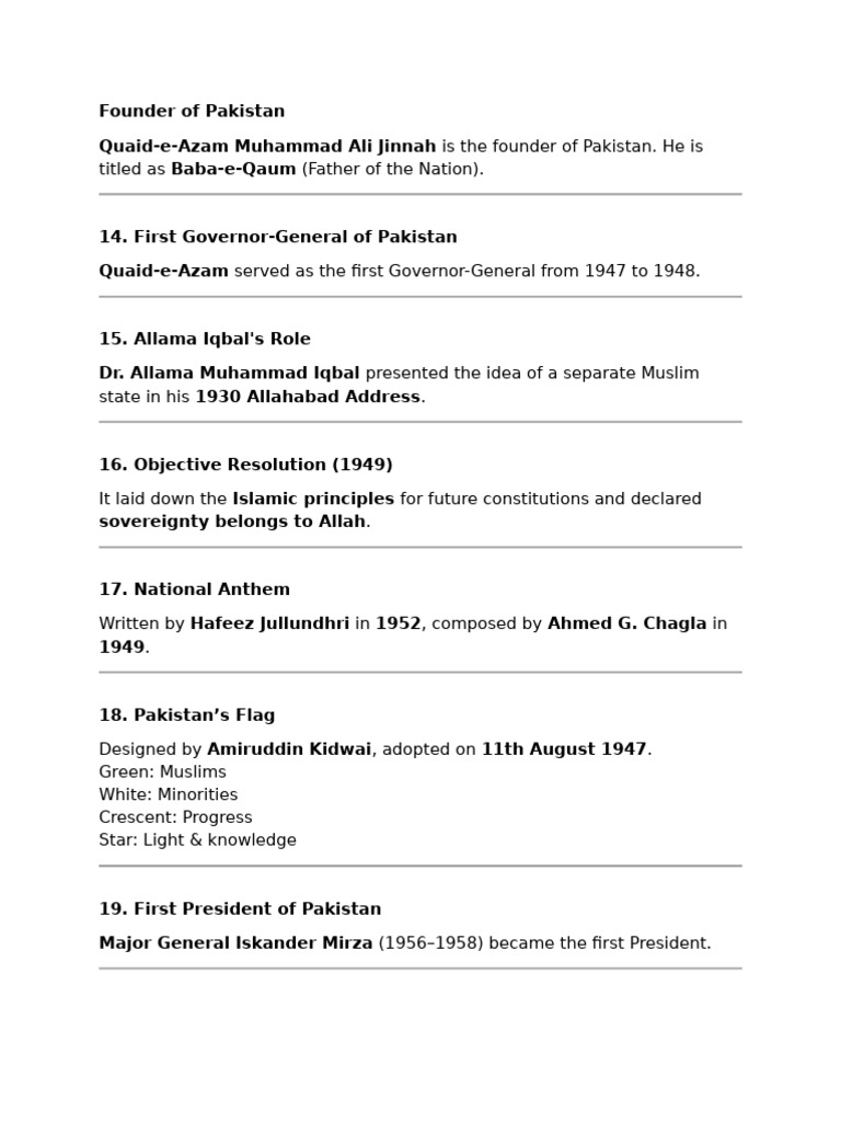 Founder of Pakistan | PDF