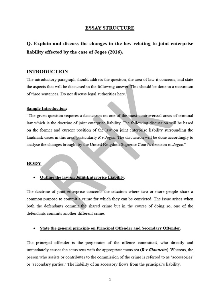 R v Jogee: Joint Enterprise Reformed | PDF | Aiding And Abetting | Justice