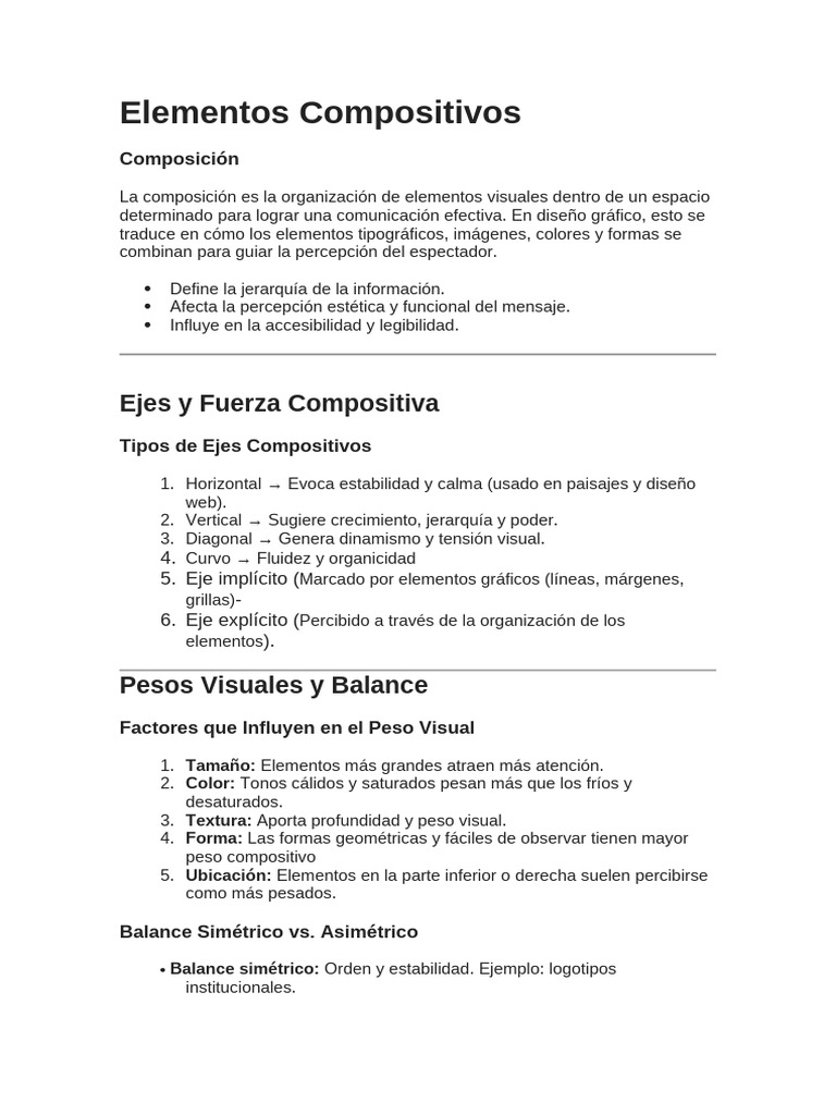 Elementos Compositivos Clase 1 | PDF | Composición (artes visuales ...