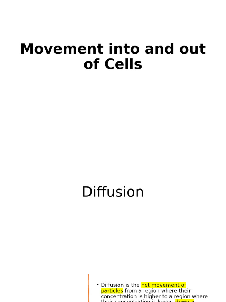 Chapter 3 Movement Into and Out of Cells | PDF