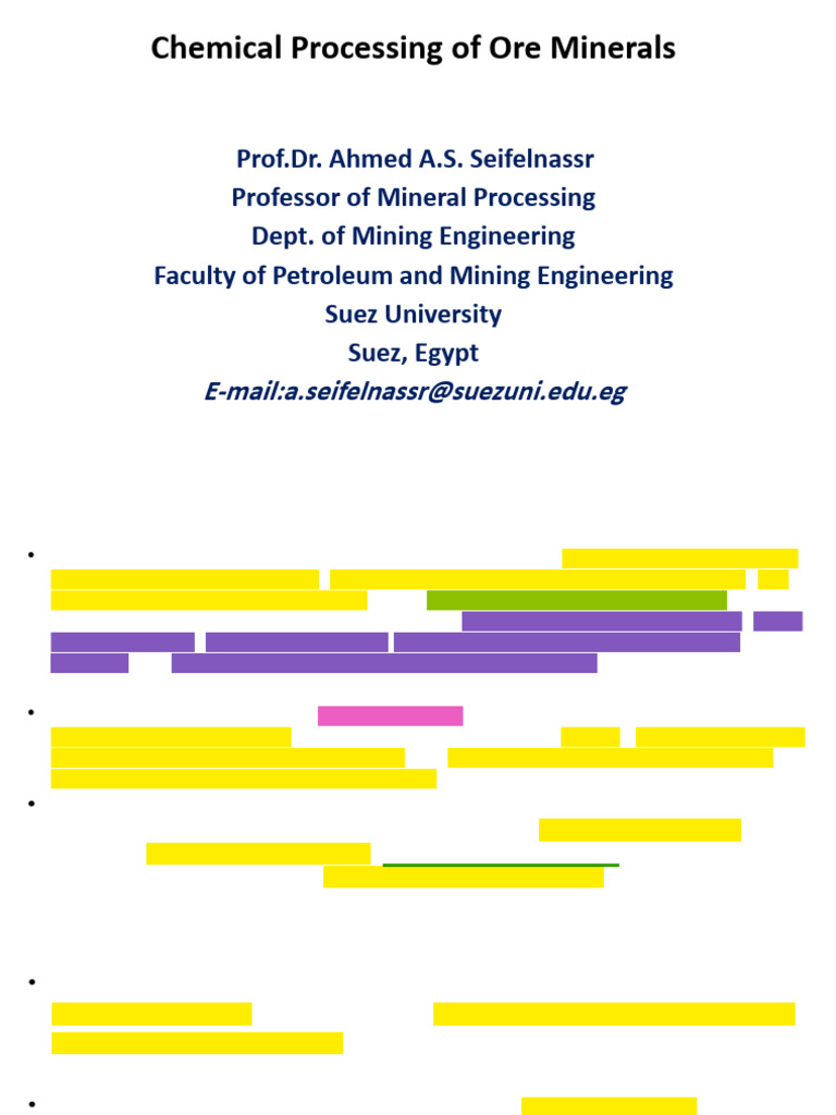 Leaching Techniques in Mineral Processing | PDF | Mining | Chemistry