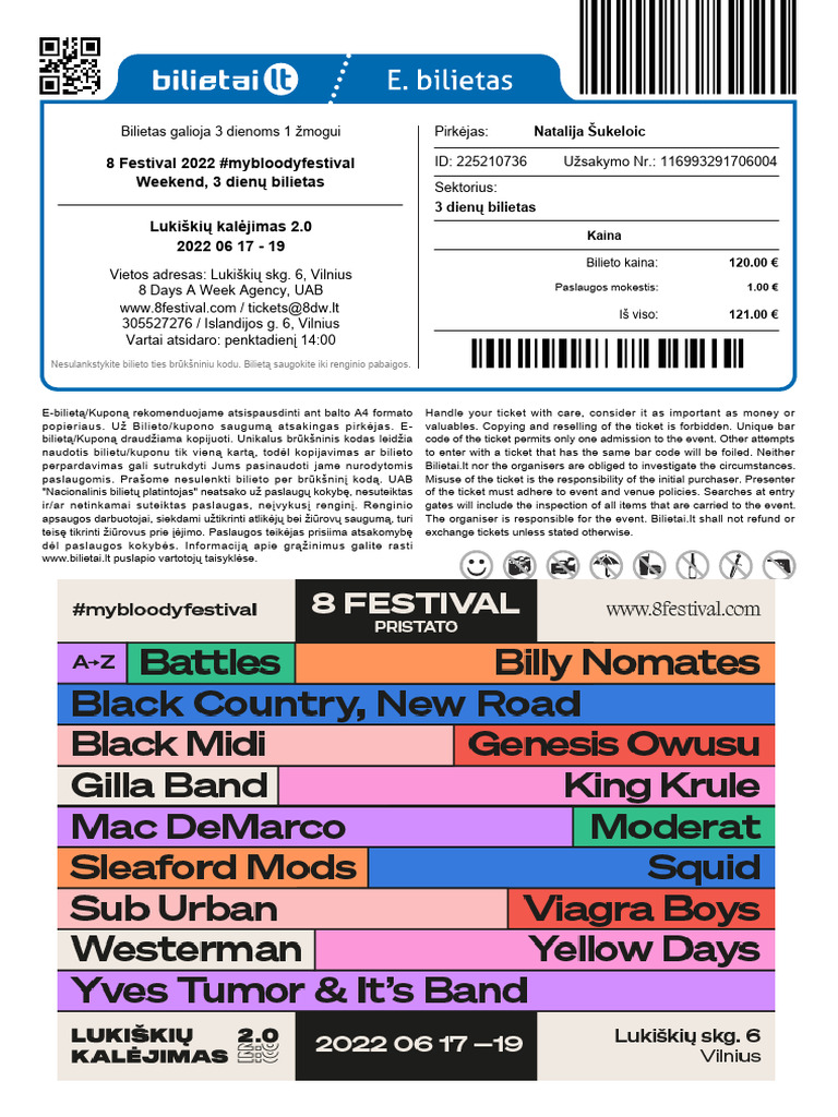 Bilietas(ai) | PDF