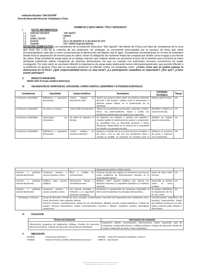 Unidad 6 Dpcc Quinto | PDF | Democracia | Ideologías políticas