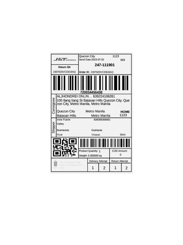 Return Waybill | PDF