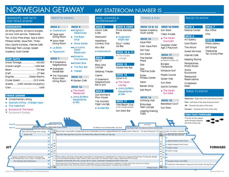 Ship Map GETAWAY 06142022 | PDF | Shipping | Ships