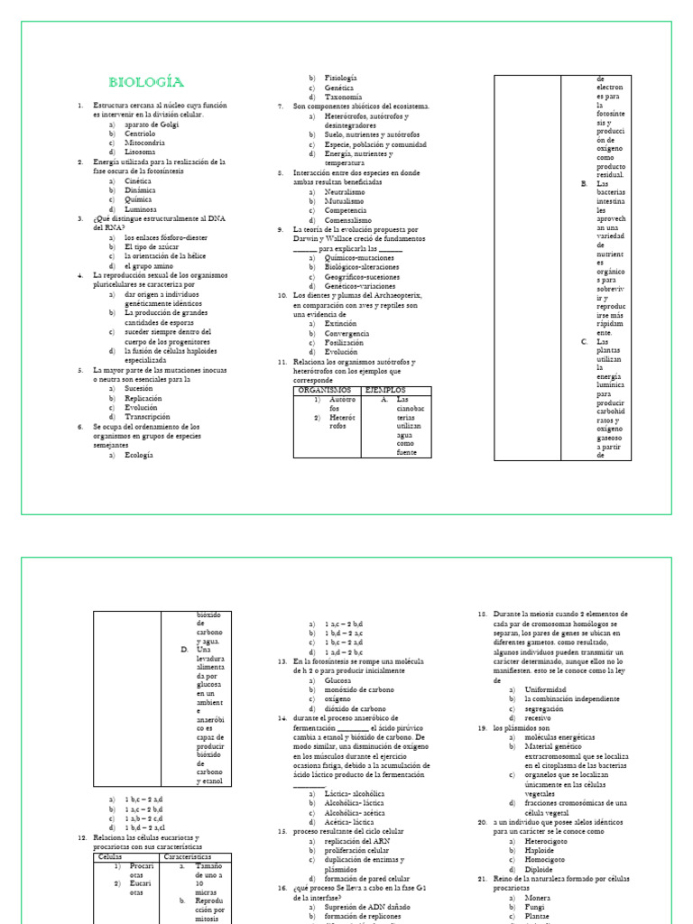 BIOLOGÍA COMPLETO - Compressed | PDF | Biología Celular) | Biología