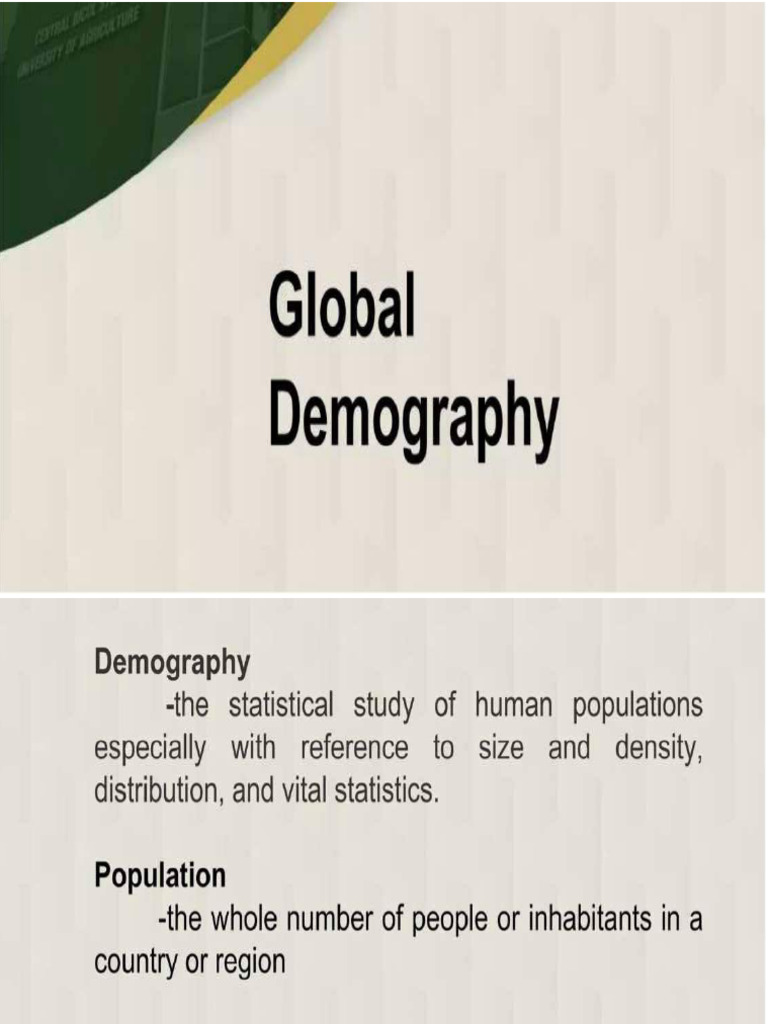 DEMOGRAPHY | PDF