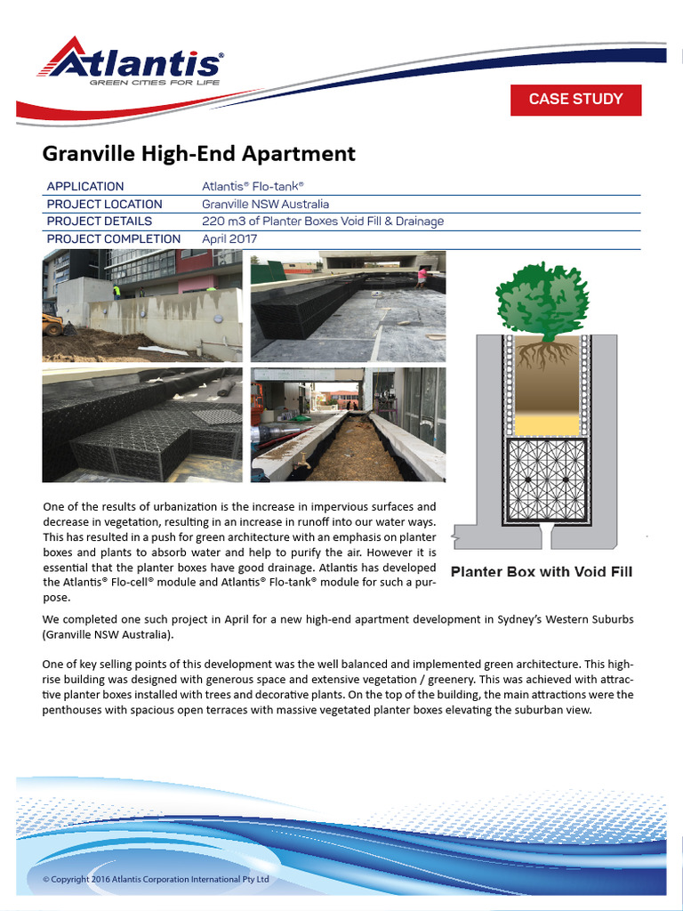 2017 - Double Flo-Tank - Granville Apartments - Void Fill | PDF | Drainage