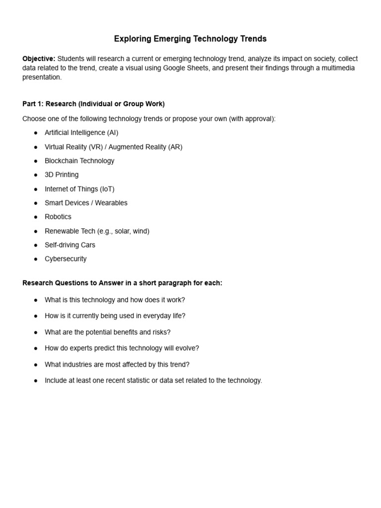 Emerging Technology Trends Research Guide | PDF | Internet Of Things | Computing